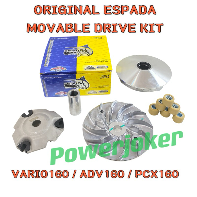VARIO160 ADV160 PCX160 ( 100% ORIGINAL ESPADA ) MOVABLE DRIVE KIT FRONT ...