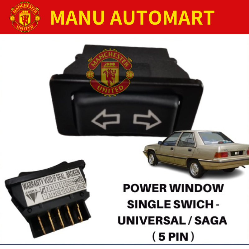 UNIVERSAL 5 PIN WINDOW SWITCH FOR PROTON ISWARA WIRA KANCIL POWER ...