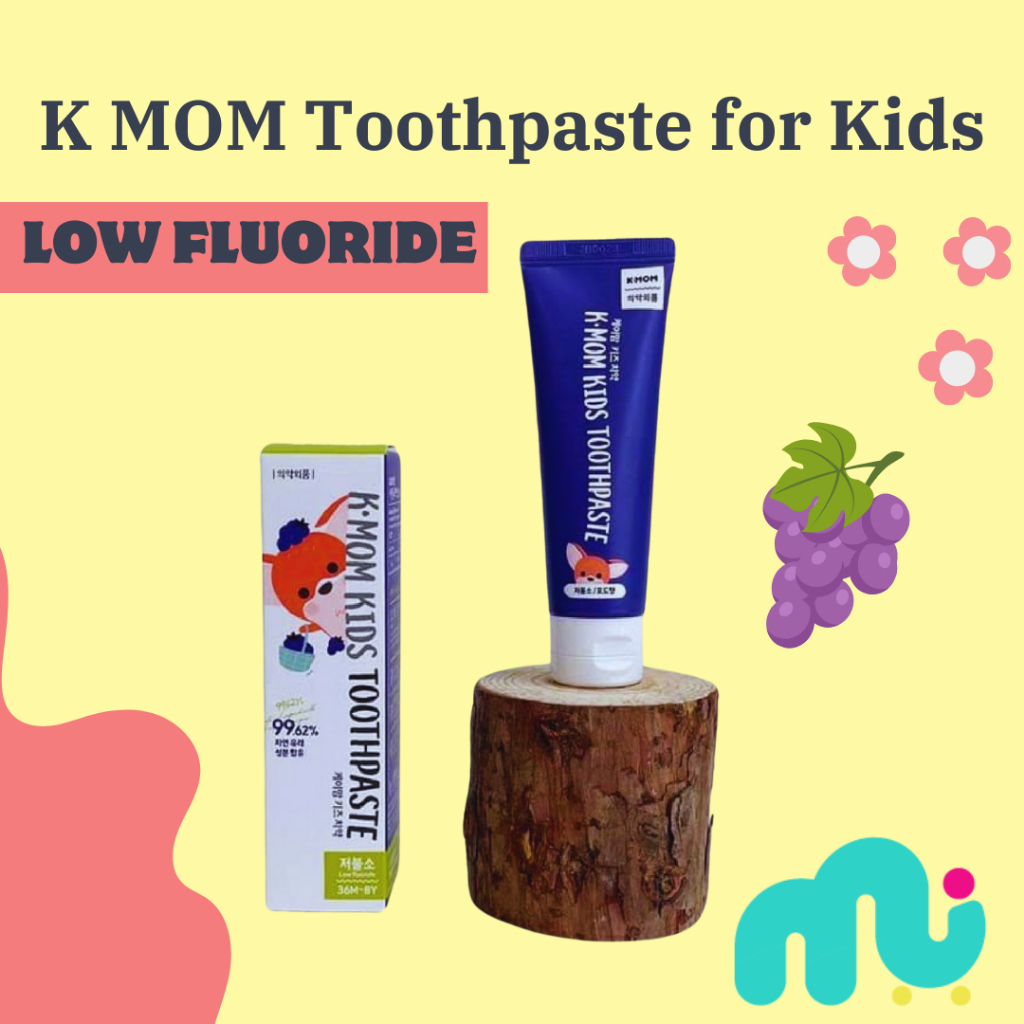 [Ready Stock] K MOM Low Fluoride Toothpaste for Kids (Grape 50g ...