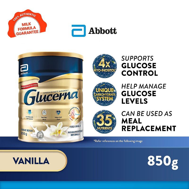 Glucerna Diabetes Vanilla 850gm Specific Formula Meal Replacement For ...