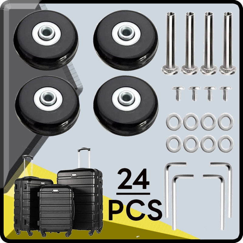 24Pcs Suitcase Parts Axles Dia 40mm/50mm/60mm Silent Travel Luggage ...