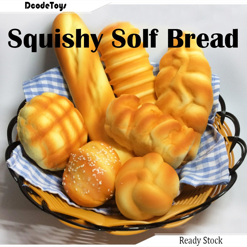 Squishy ROTI Bread stress reliever soft toy softtoy decoration Barkery ...