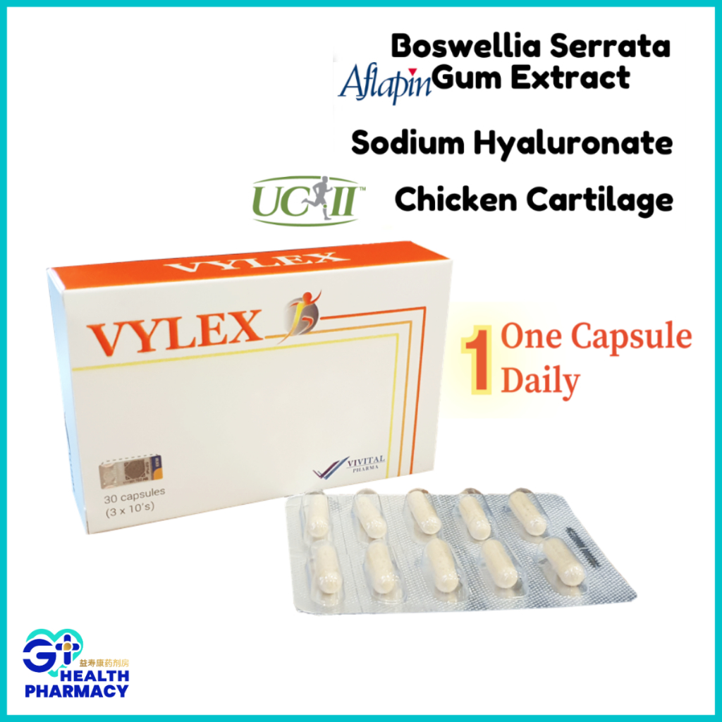 Vylex Capsule 30's For Joint Pain, Sakit lutut (Undenatured collagen ...