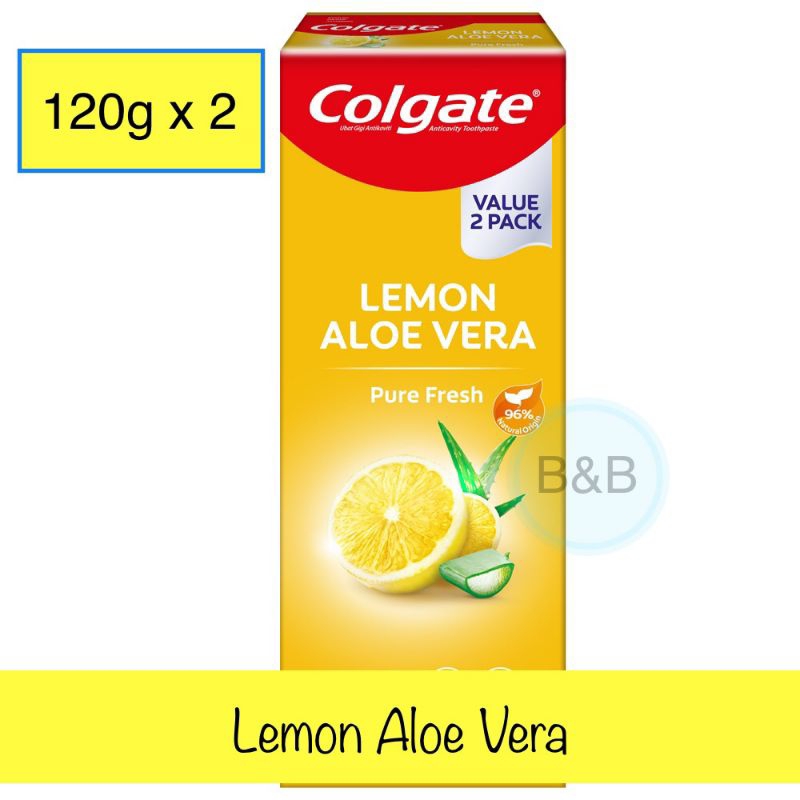 Colgate Lemon Aloe Vera Pure Fresh 120g x 2 | Shopee Malaysia
