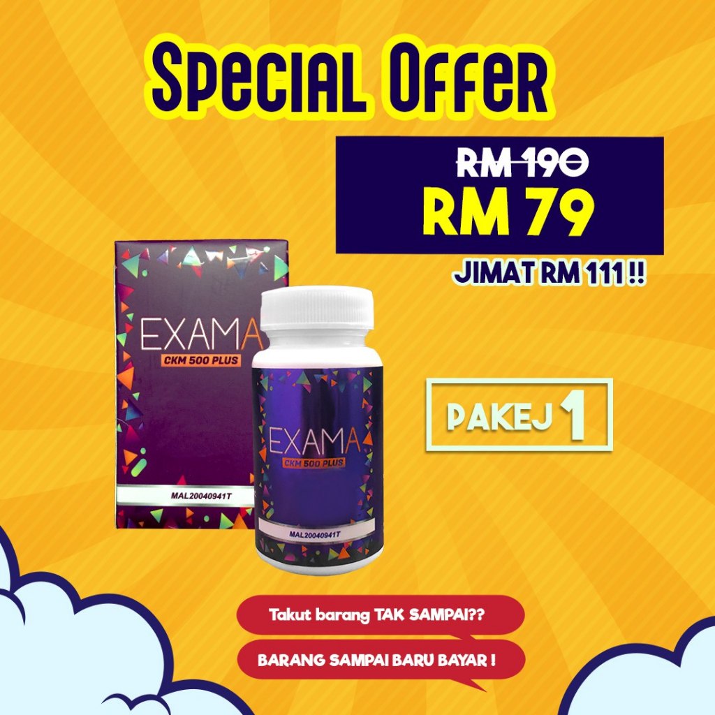 Exama Minda Cerdas Original HQ 100% Vitamin Minda Kanak2 Brain Supplement Ubat Minda Cerdik ...