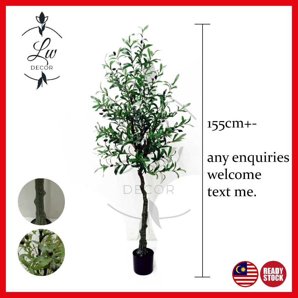 LWDECOR Pokok Hiasan Dalam Rumah Artificial Plant PREMIUM OLIVE TREE ...