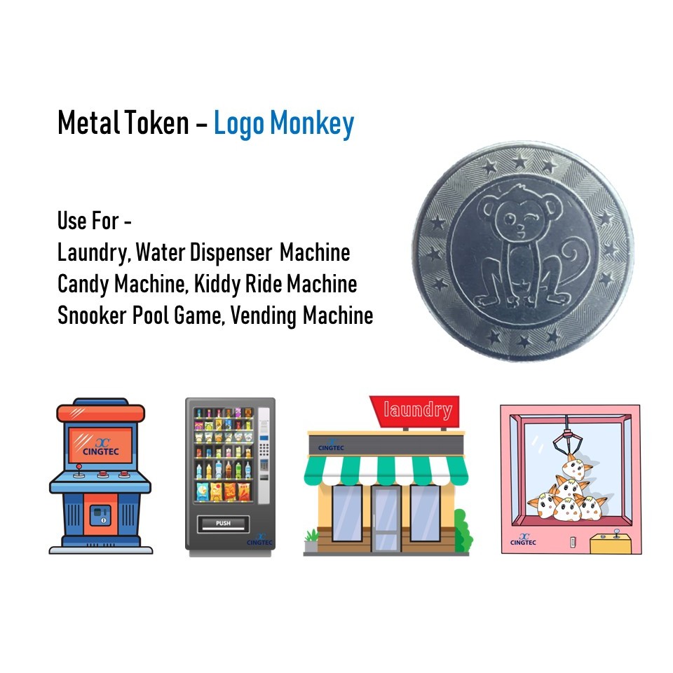 Metal Token (Monkey) - Laundry/Dobi,Vending Machine,Water Dispenser ...