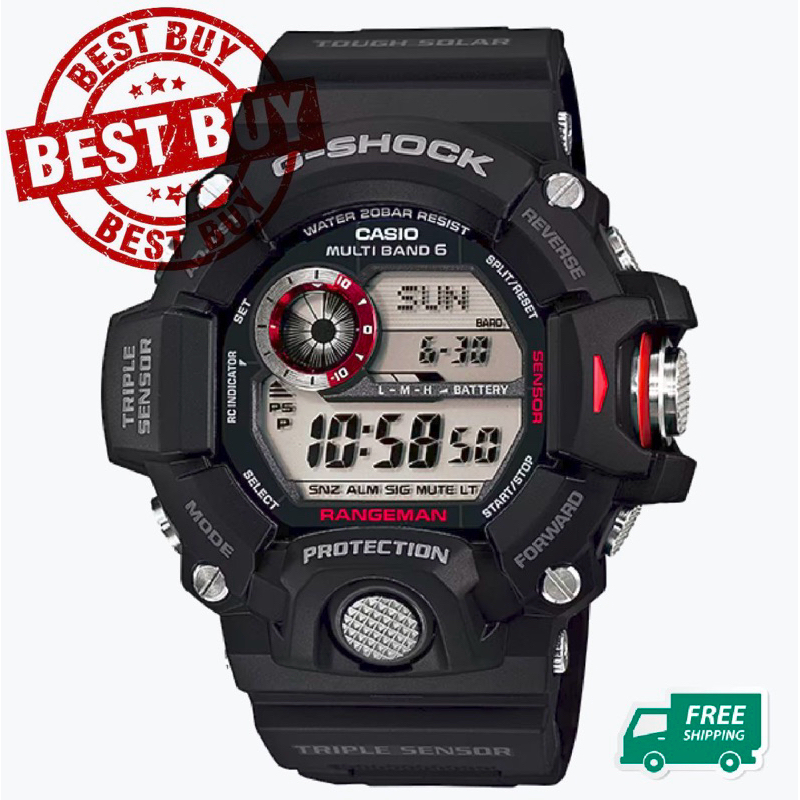 [ORIGINAL]Casio G-Shock RANGEMAN GW-9400-1DR / GW-9400-1 Master of G Triple Sensors, Multi Band ...
