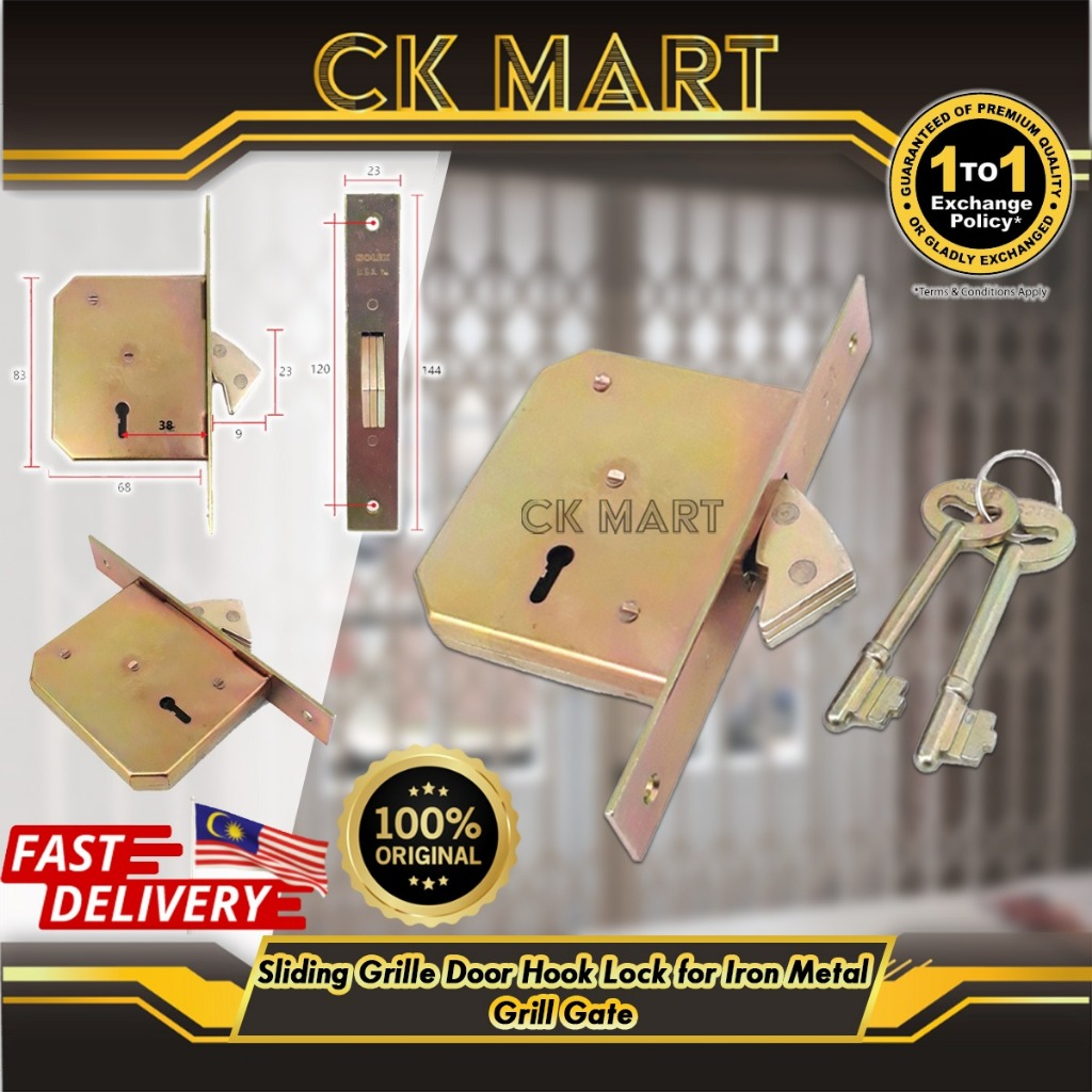 Good Quality Sliding Grille Door Hook Lock Set for Iron Metal Grill ...