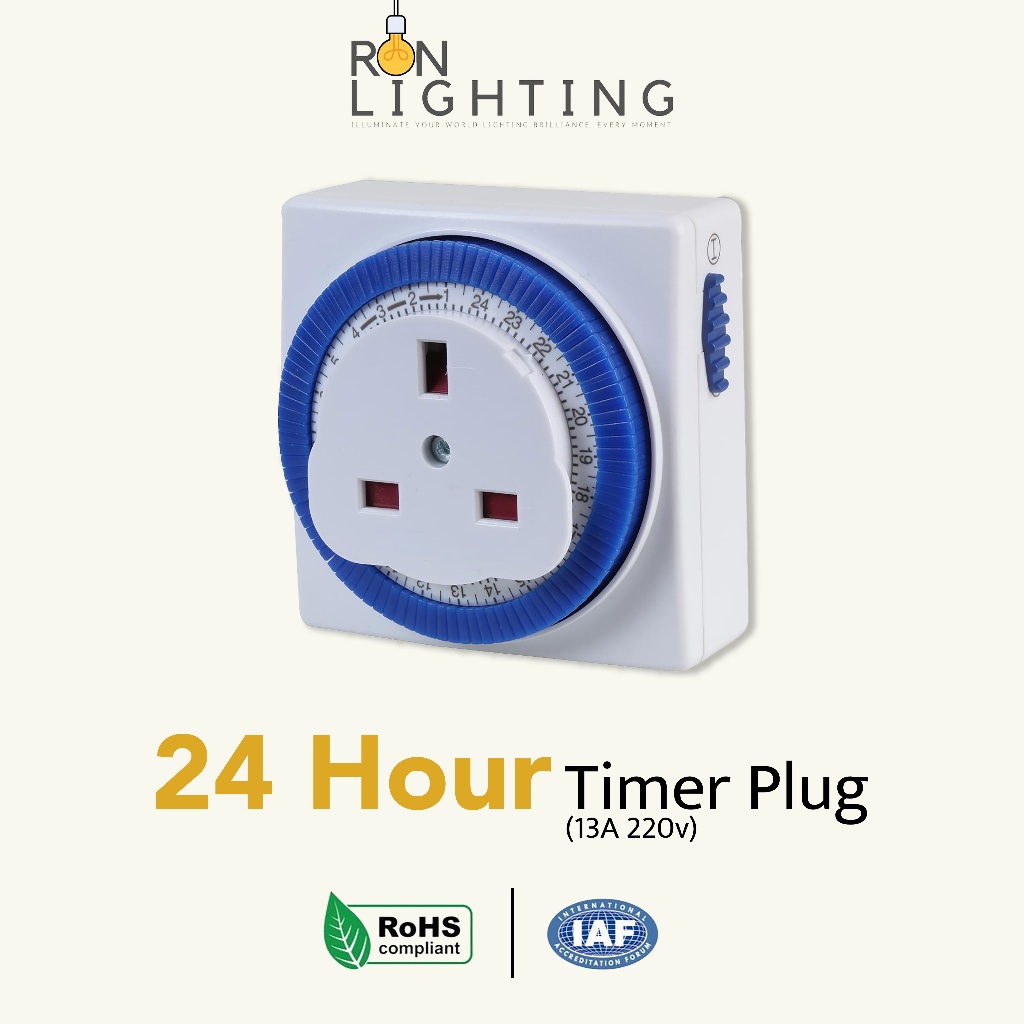 12 | 24 Hours | 7 Days 13A Timer Plug In Socket Outlet Analog Multi Programmer Digital Timer ...