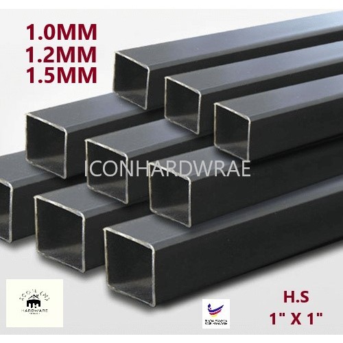 1" x 1" Mild Steel Hollow Section (Besi Petak Sama) | 1.0MM, 1.2MM, 1 ...
