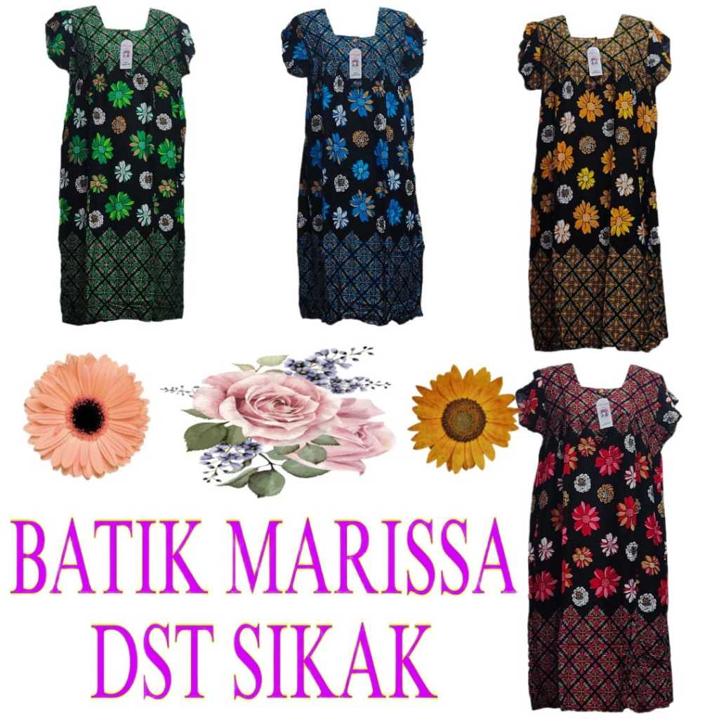 𝐌𝐀𝐑𝐈𝐒𝐒𝐀 𝐁𝐑𝐀𝐍𝐃 Women Daster Batik Print Rayon Lounge ( 𝐃𝐒𝐓 𝐒𝐈𝐊𝐀𝐊 ...