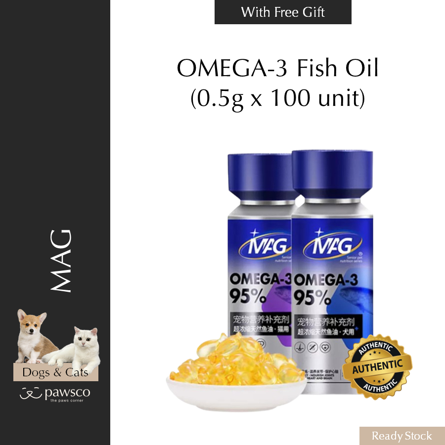 Mag Pet Omega-3 Fish Oil Capsules For Cats and Dogs Beauty Skin Coat ...