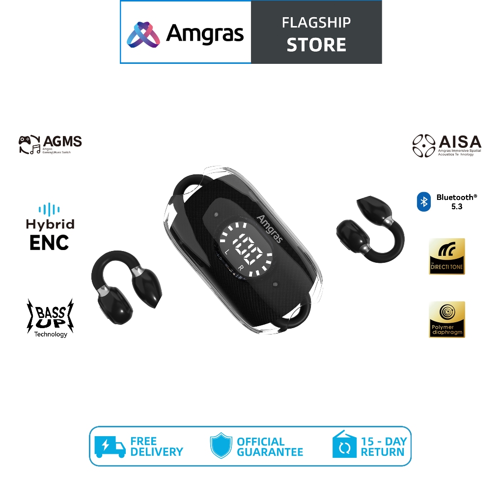 Amgras Spacebuds Ⅳ Pro Bone Conduction Earphone Bluetooth Earbud ...