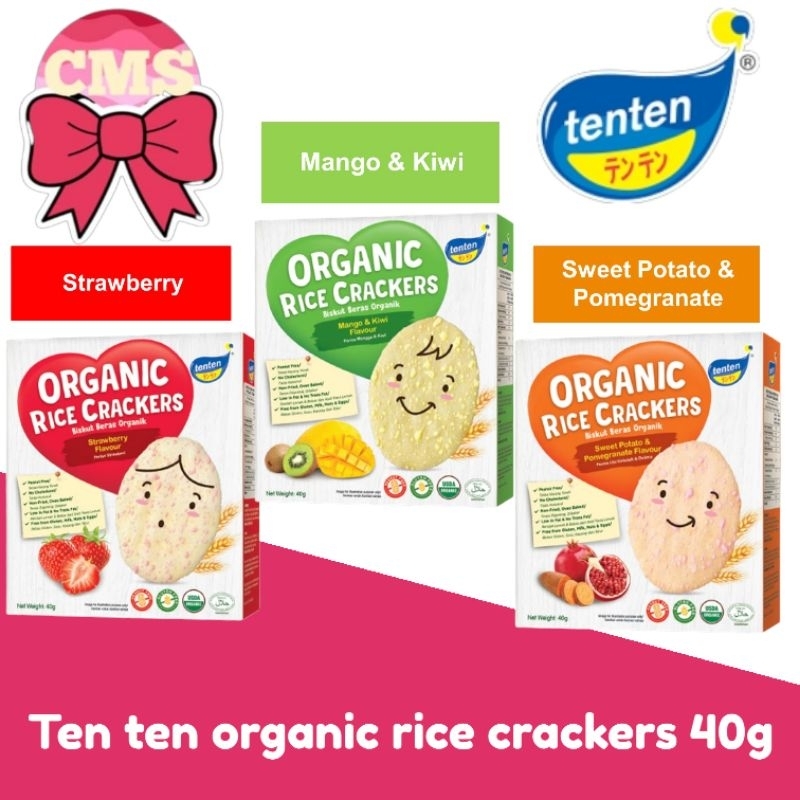 Ten Ten Organic Rice Crackers 40g | Shopee Malaysia