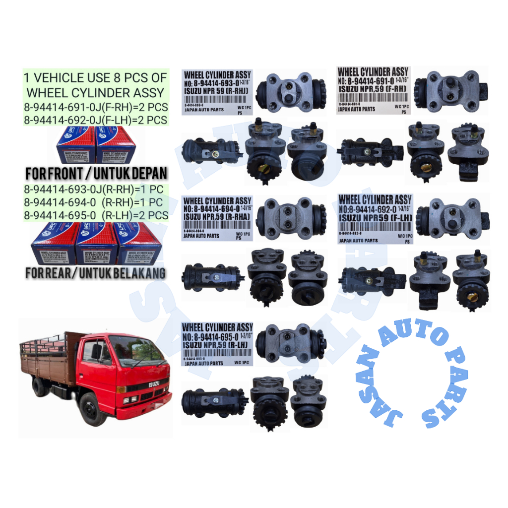 ISUZU NPR 59 WHEEL CYLINDER ASSY/BRAKE PUMP (WC) | Shopee Malaysia