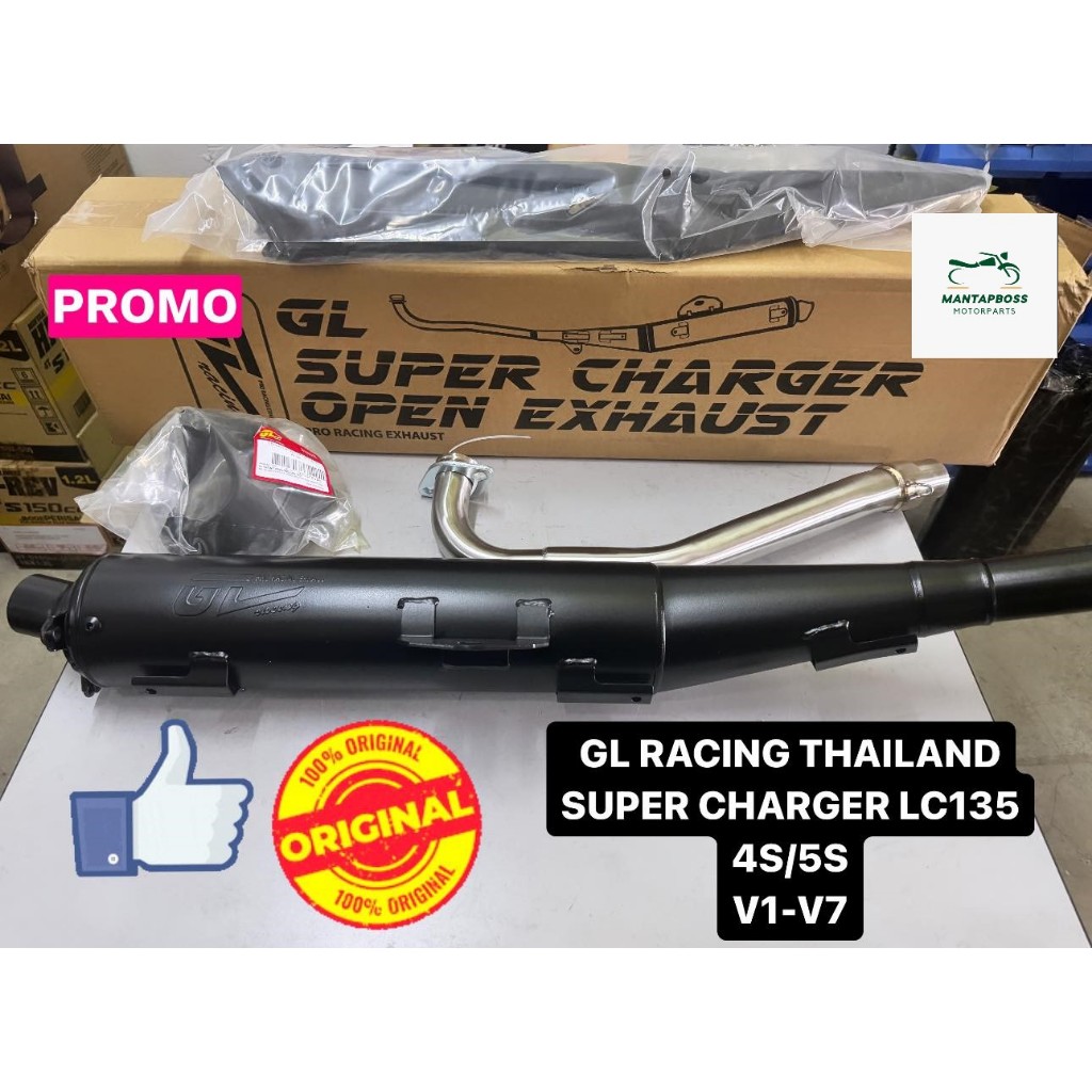 GL RACING STANDAR OPEN EXHAUST PIPE SUPER CHARGER LC135 4S/5S 32MM LC135 V1/V2/V3/V4/V5/V6/V7 ...