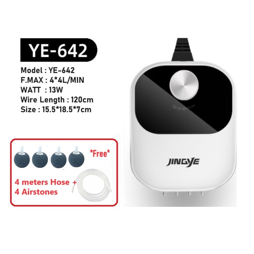 Jingye Super Silent Oxygen Adjustable Air Pump (New Model) YE-618 YE-621 YE-622 YE-623 YE-641 YE ...