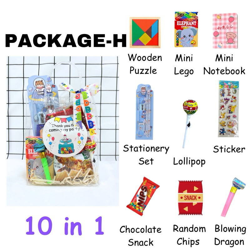 Kids Birthday Party Pack Gift Pack Goodie Bag Gift Set Door Gift Hadiah ...