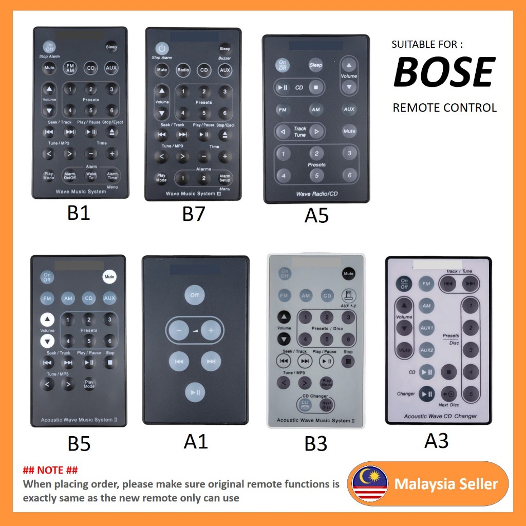 **Hight Quality** Boses Music System / Radio / CD Remote Control ...