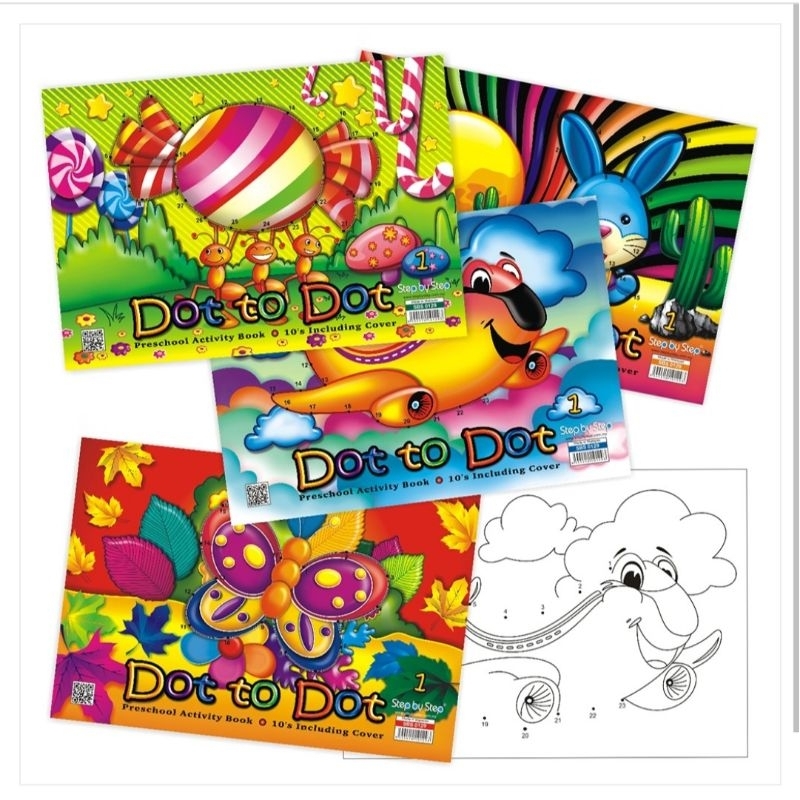 Dot to dot preschool activity book colouring pad colouring book ...