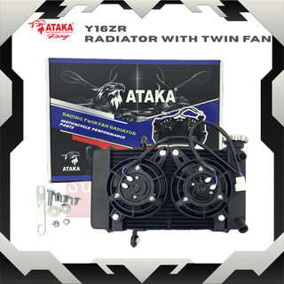 ATAKA Y16ZR RACING RADIATOR TWIN FAN YAMAHA Y16 Y16ZR 2 FAN RADIATOR ...