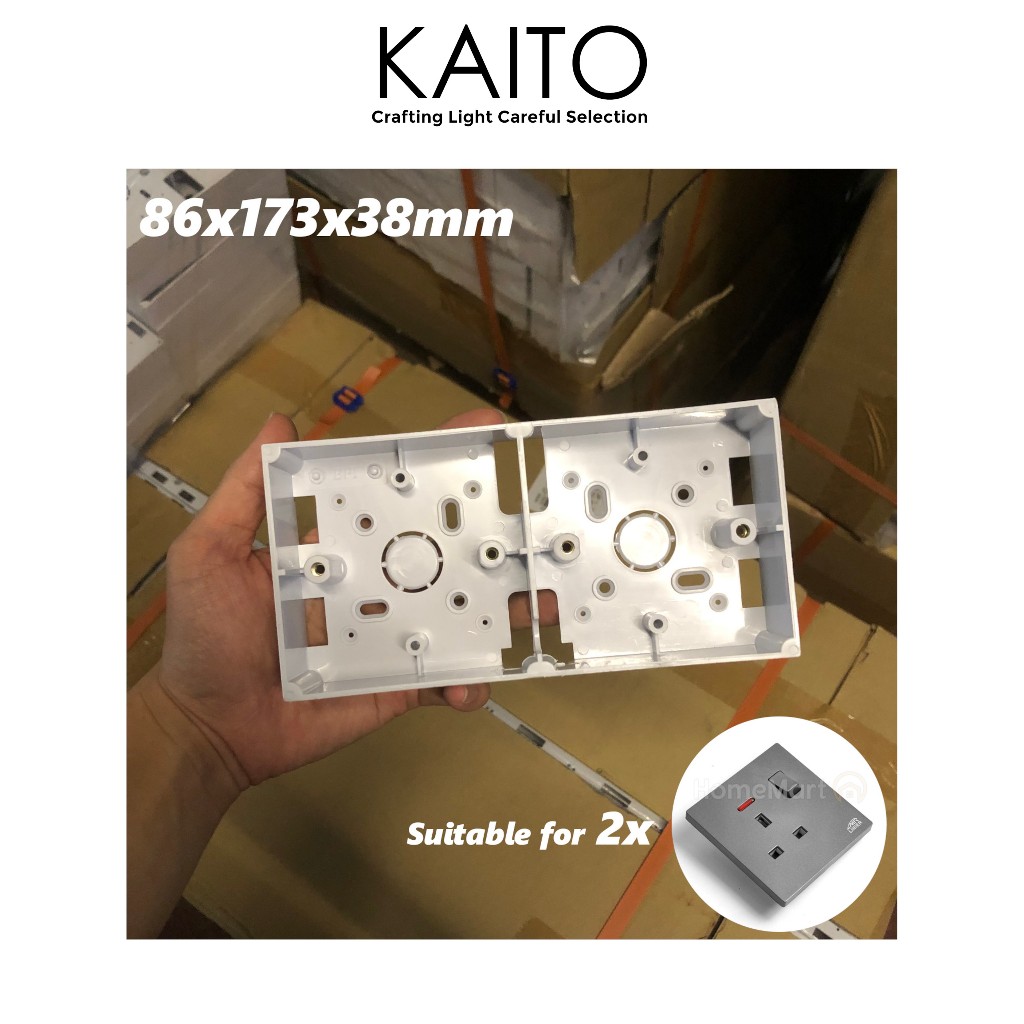 PVC Conceal Soket Switch Kotak Suis Power Socket Cover Box Casing Plug ...