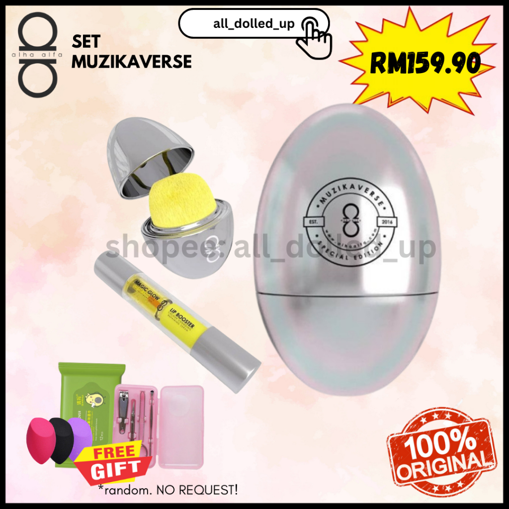 ALHA ALFA Set Muzikaverse (Collagen Serum Foundation, Magic Glow Lip ...