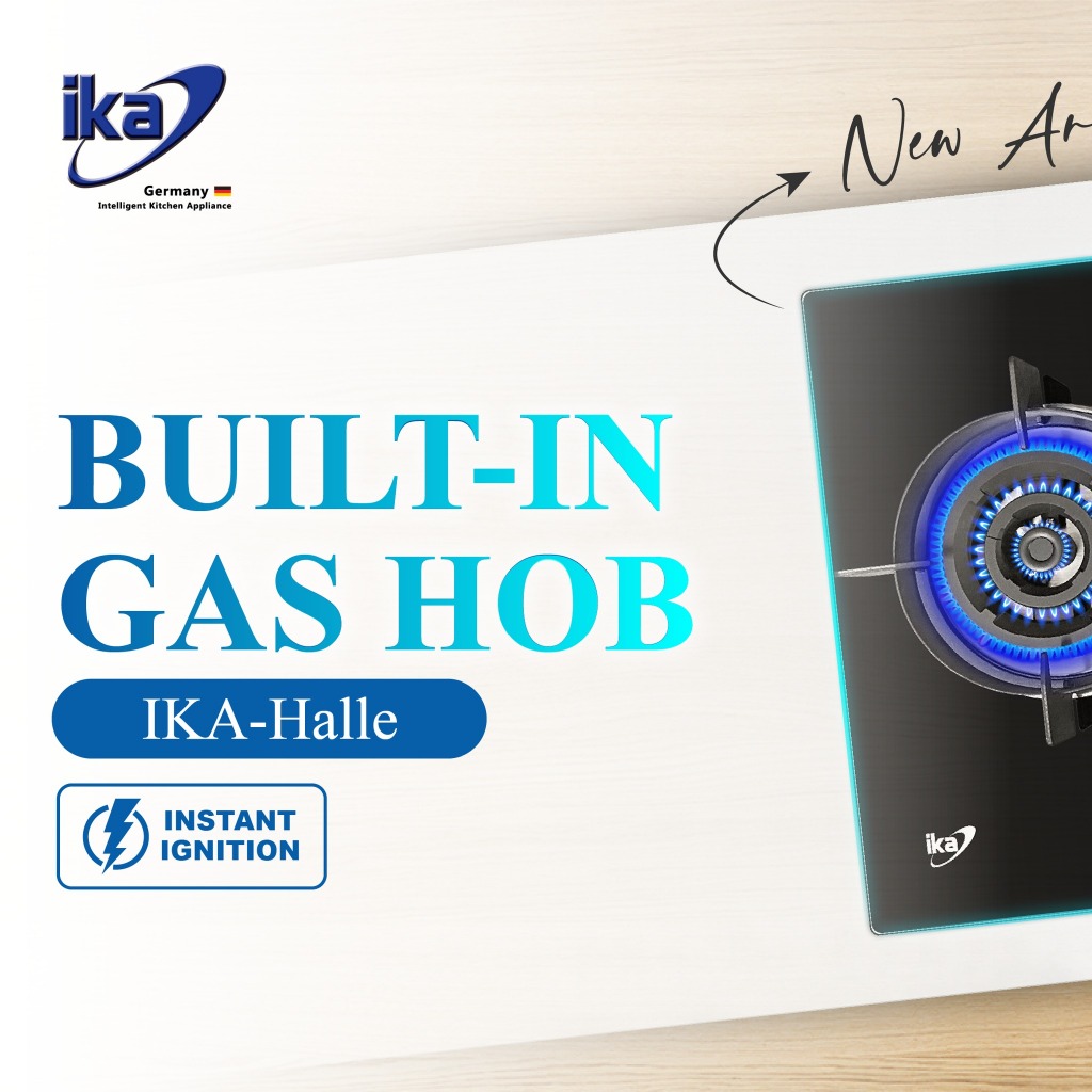 [IKA] IKA-HALLE-Built In Hob 2 Gas pro TRI-BURST burner (6.8kw L/R Heat ...