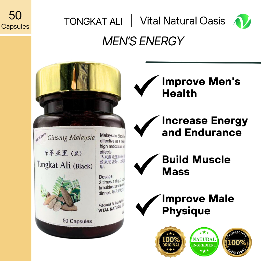 Tongkat Ali Capsule Original 100% |Extract Men Supplement 50 Capsule ...