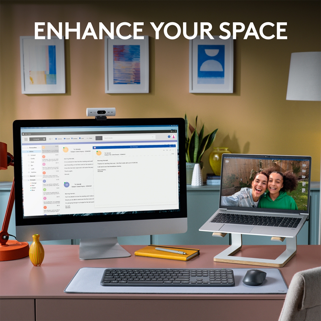 Logitech K950 Signature Slim Wireless Keyboard Sleek Design Switch Typing Between Devices