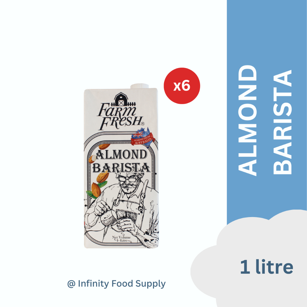 DISCOUNT UHT FARM FRESH ALMOND BARISTA 1L HALF CARTON X 6 PACKS ...