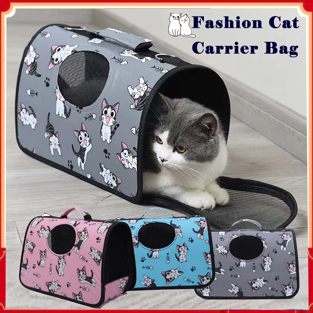 Bag Kucing Pet Bag LARGE 52cm Pet Cat Carrier Kucing Travel Foldable ...