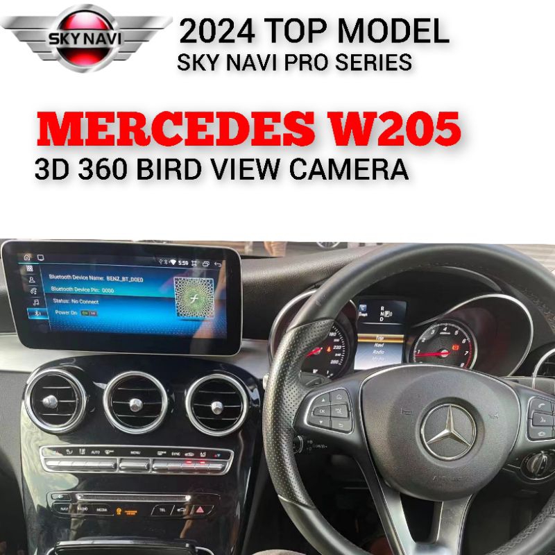 MERCEDES BENZ C CLASS W205 ANDROID PLAYER WITH 360 BIRD VIEW CAMERA ...
