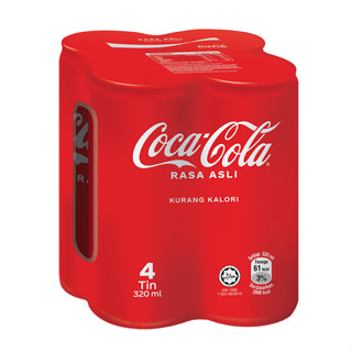 Coca-Cola Rasa Asli 320ml x 4 | Shopee Malaysia