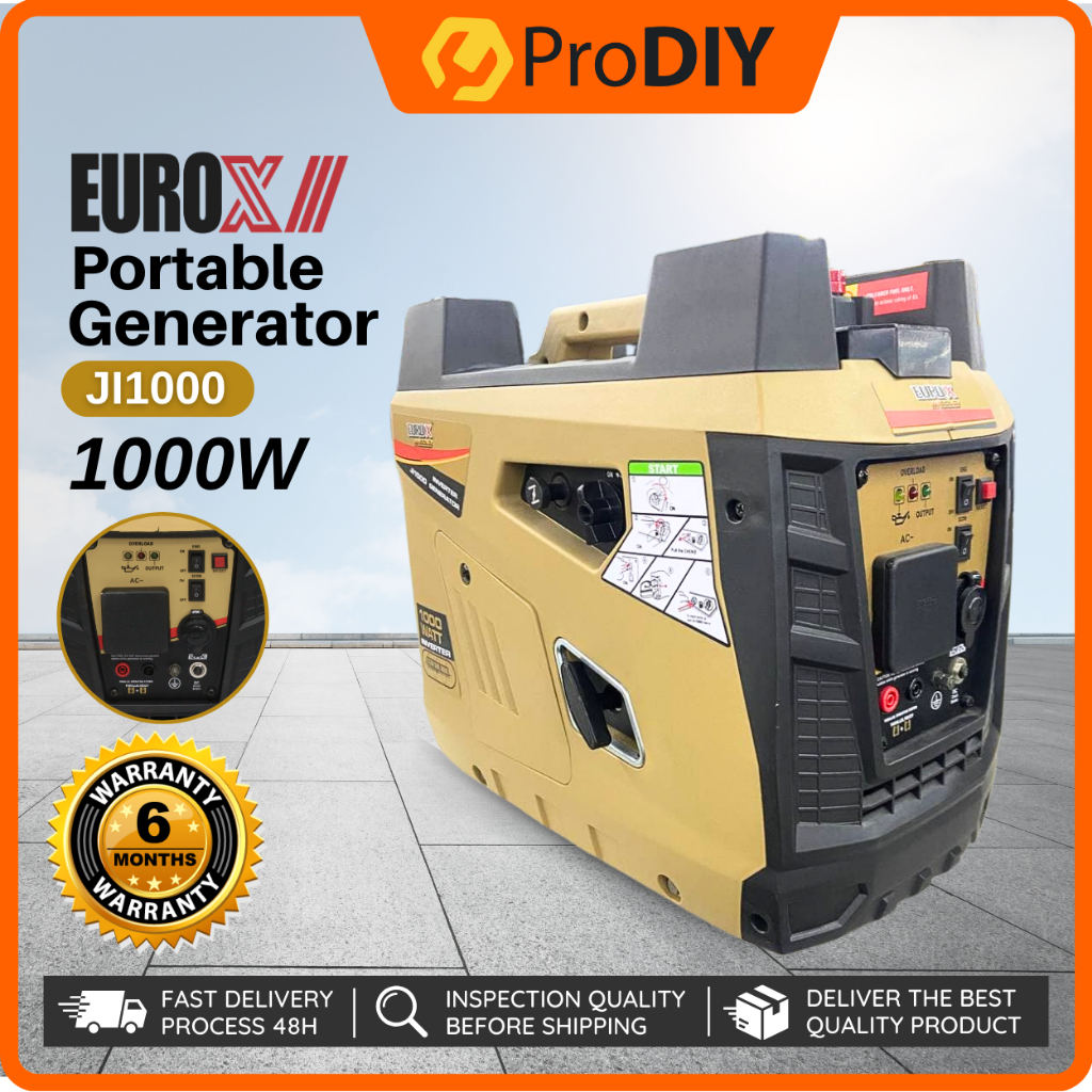 EUROX JI1000 1000W Portable Silent Inverter Generator | Shopee Malaysia