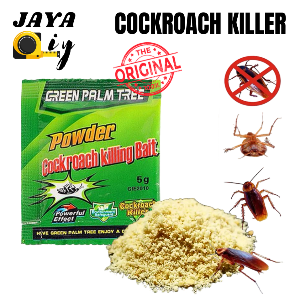 Green Leaf *50pcs Per Box* Powder Cockroach Killer Ubat Lipas ORIGINAL ...