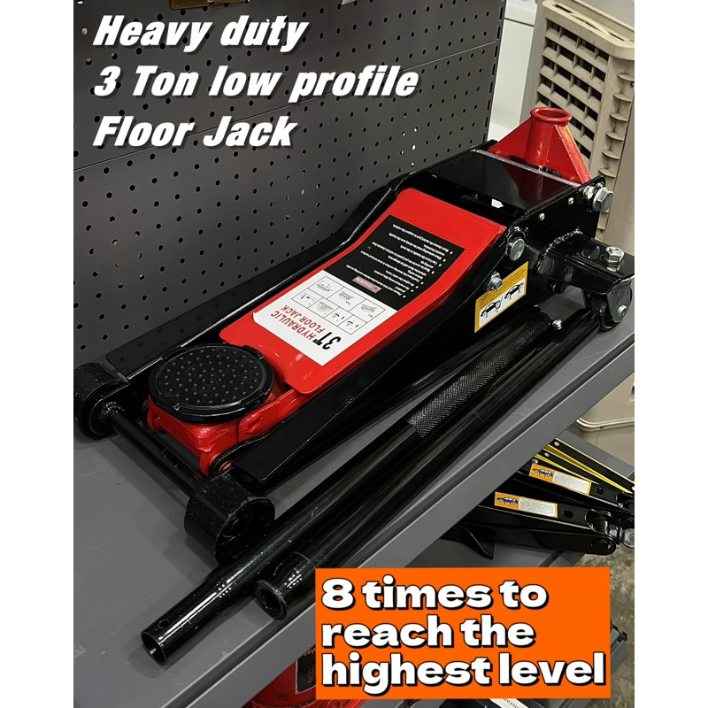 Heavy Duty Jack 3 Ton Hydraulic Floor Jet Kereta Jek Car Vehicle Van ...