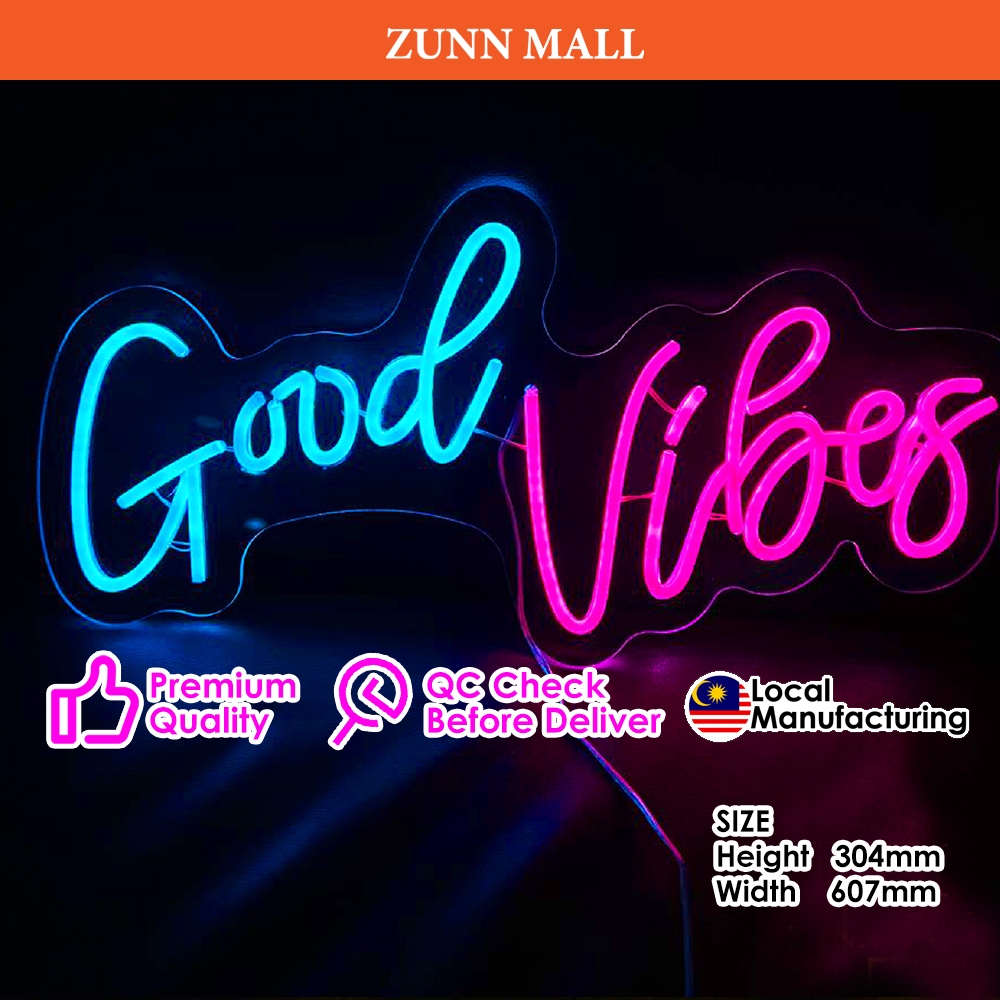 Good Vibes LED Neon Light / Custom LED Neon Signages | Shopee Malaysia