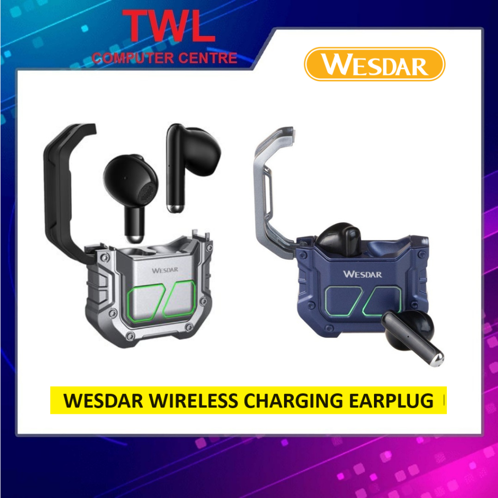 WESDAR WIRELESS CHARGING GAMING/MUSIC EARPHONE (TWS199)(1Y Warranty) | Shopee Malaysia