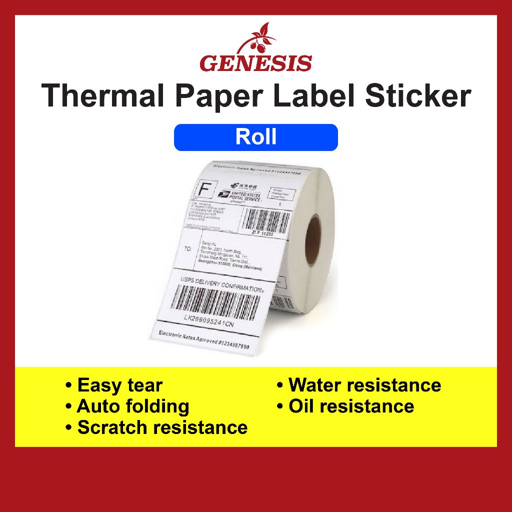 A6 ROLL 350 Waybill Thermal Sticker Thermal Label Sticker FOLD 100mm ...