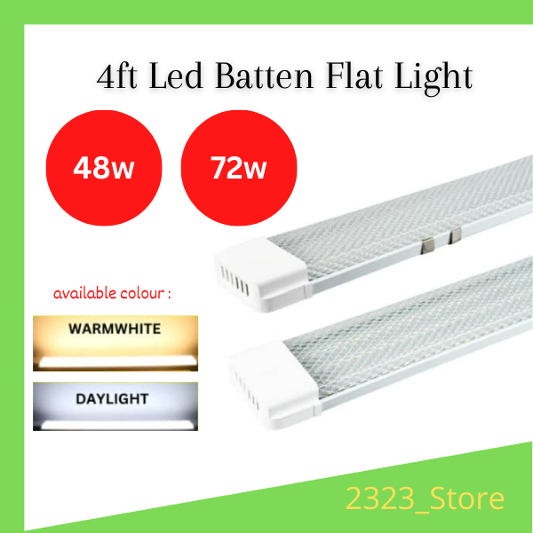 LED Flat Panel Lamp Linear Ceiling Wall Batten Light Lampu Siling ...