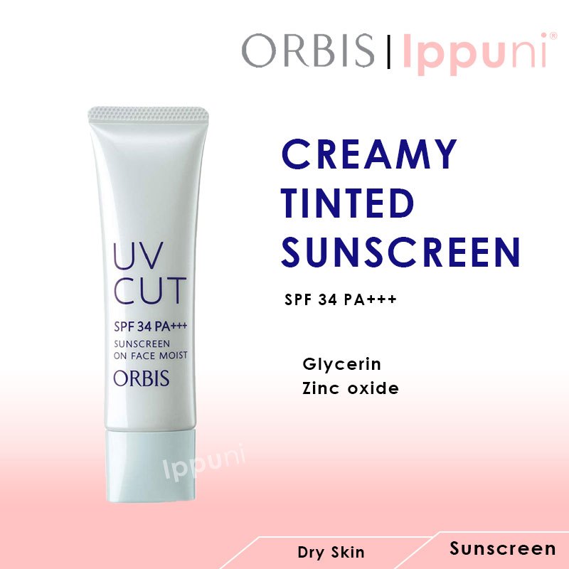 ORBIS UV Cut Sunscreen On Face Moist Creamy Tinted SPF34 PA+++ 35g | Shopee Malaysia