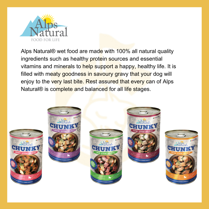 Alps Natural Chunky Dog Food 415g/Pet Food/Wet Canned Food | Shopee ...