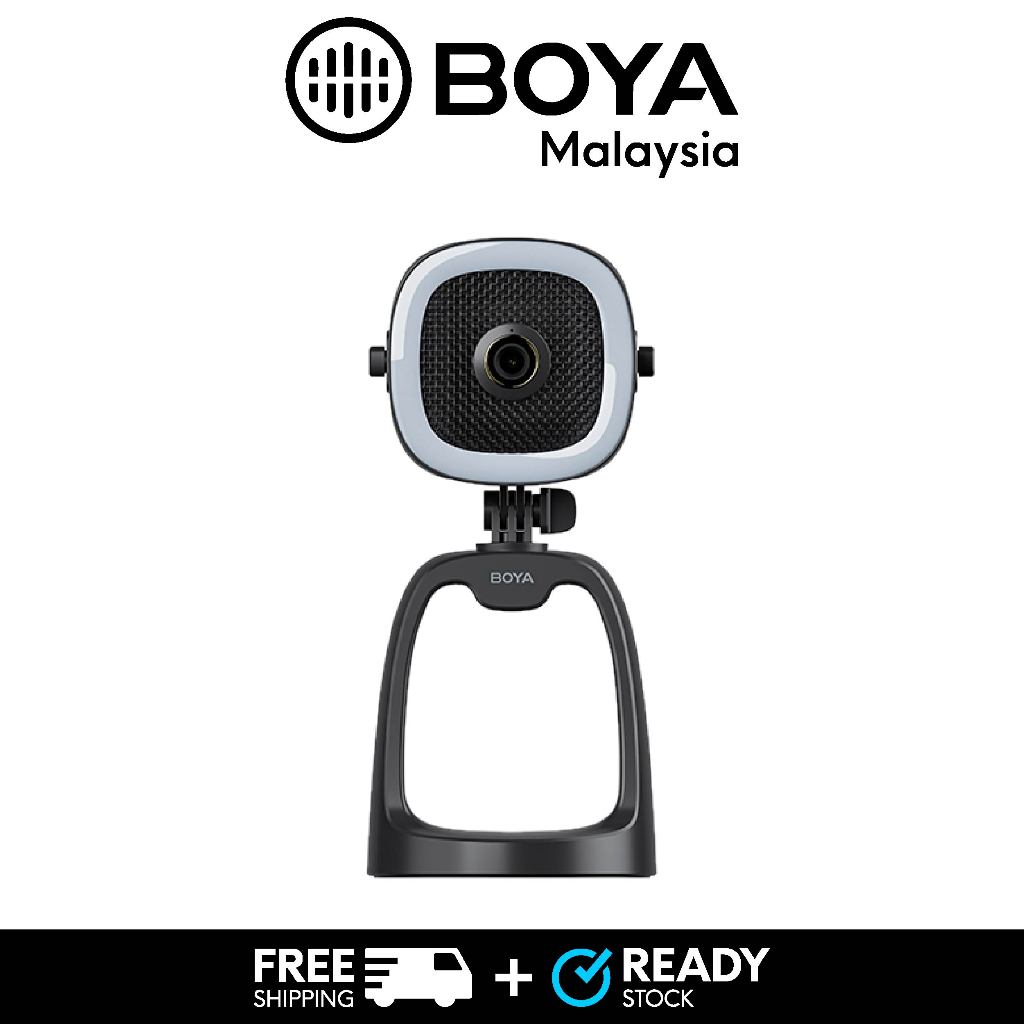 BOYA All in One Webcam BY-CM6A/CM6B with 1080P/4K Resolution, LED Ring ...
