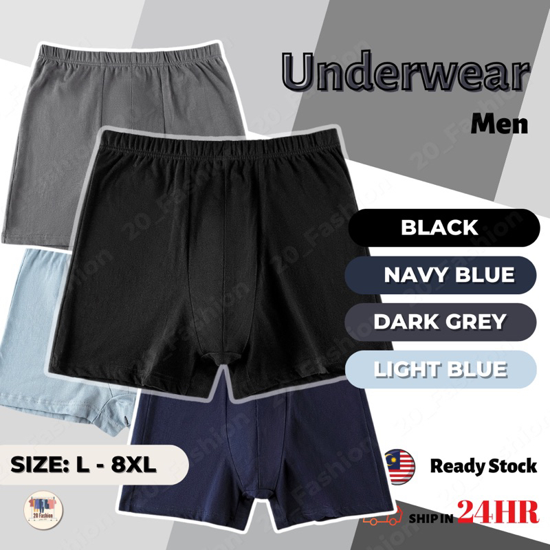 READY STOCK🇲🇾 [M-8XL] 100% cotton Men Underwear Briefs Men Innerwear ...