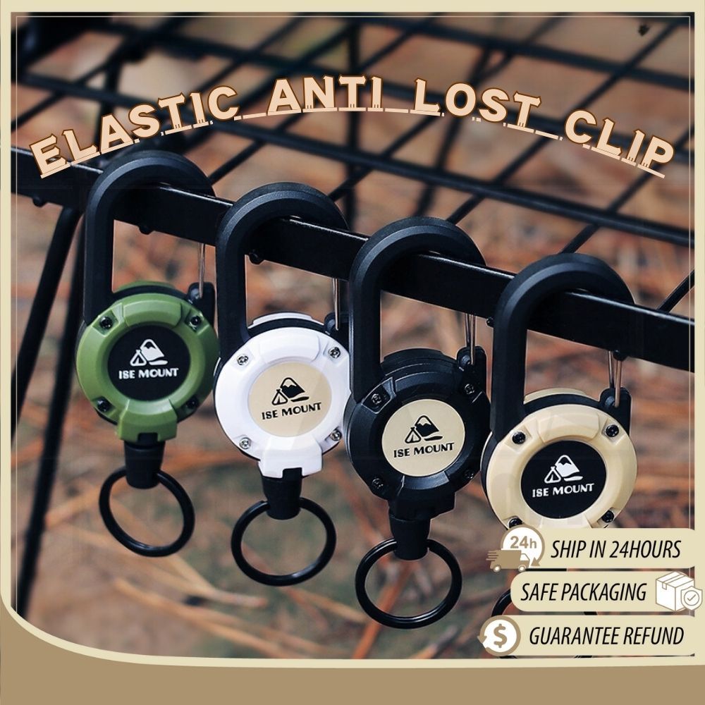 Elastic D-Shape Wire Clip Anti Lost Camping Strong Rebound Clips Bag ...