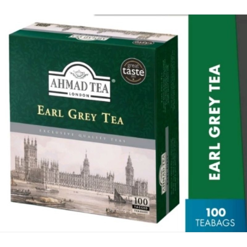 Ahmad Tea Earl Grey Tea Jasmine Green Tea (100 Teabags) Halal Certified ...