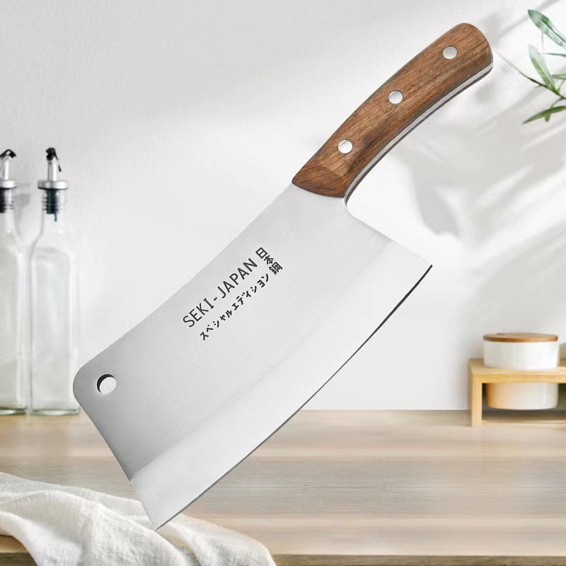 Japan Stainless Steel Thicken Bone Chopper Knife Cut Bone Kitchen Knife ...