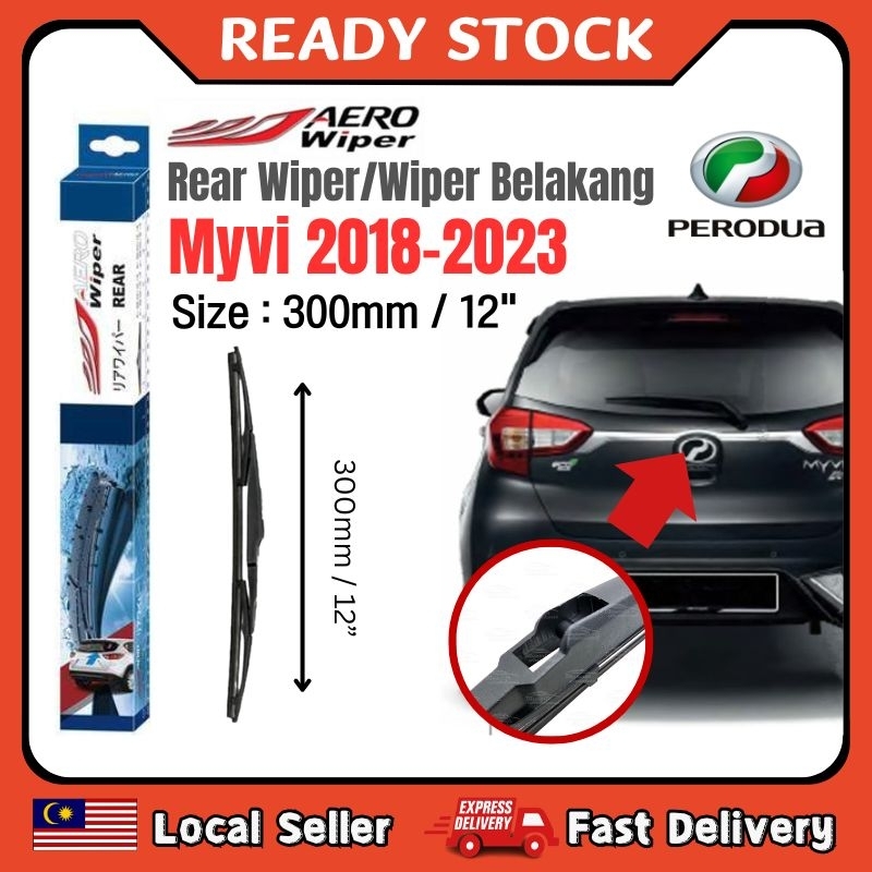 Perodua Myvi 2018-2023 12” Rear Window Rubber Wiper Blades H307 Wiper ...